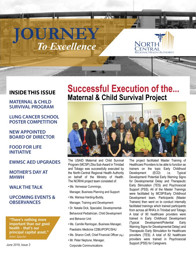 NCRHA NEWSLETTER JOURNEY TO EXCELLENCE ISSUE 3 - NCRHA